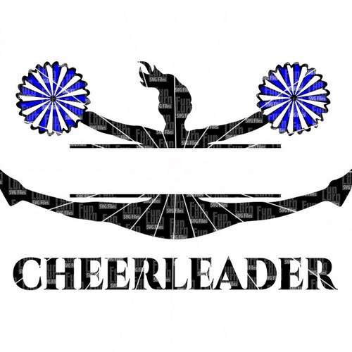 Cheerleader SVG Cheerleader Monogram Toe Touch Cheer - Etsy