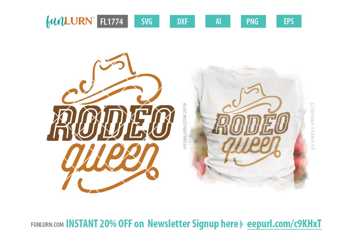 Rodeo Queen Svg, Rodeo Yall Svg, Eps Dxf Png and Ai Formats Included - Etsy