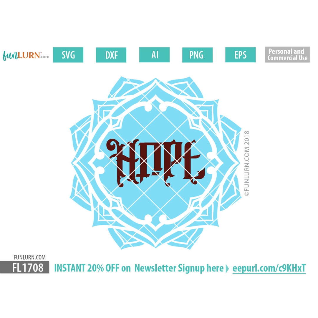 Hope Faith Ambigram Svg Dxf Png Eps and Ai Formats - Etsy