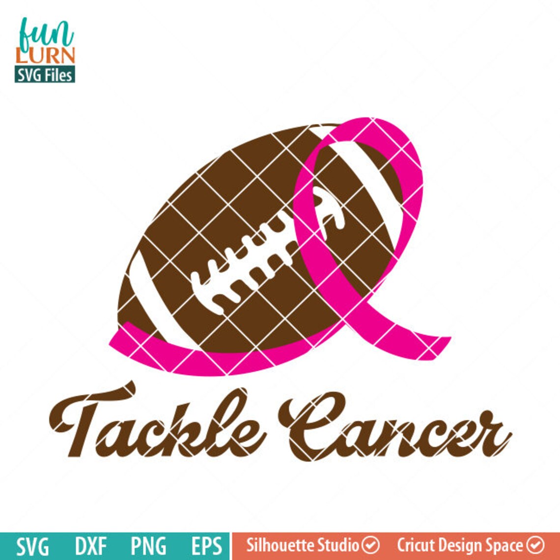Tackle Cancer SVG Breast Cancer Awareness Support Ribbon | Etsy