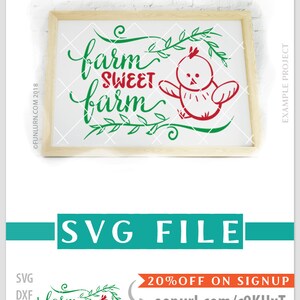 Farm Sweet Farm Cute Farmhouse Sign Nursery Farmhouse - Etsy