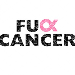 Fu** Cancer SVG, Breast Cancer Awareness, Support, Ribbon, Pink,fuck ...