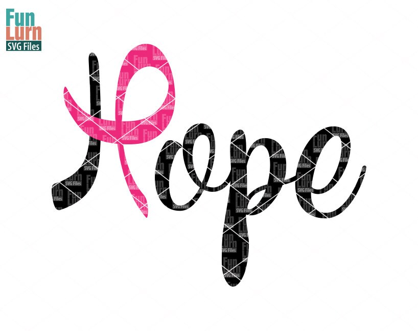 Hope Svg Breast Cancer Awareness SVG Support Heart Pink | Etsy