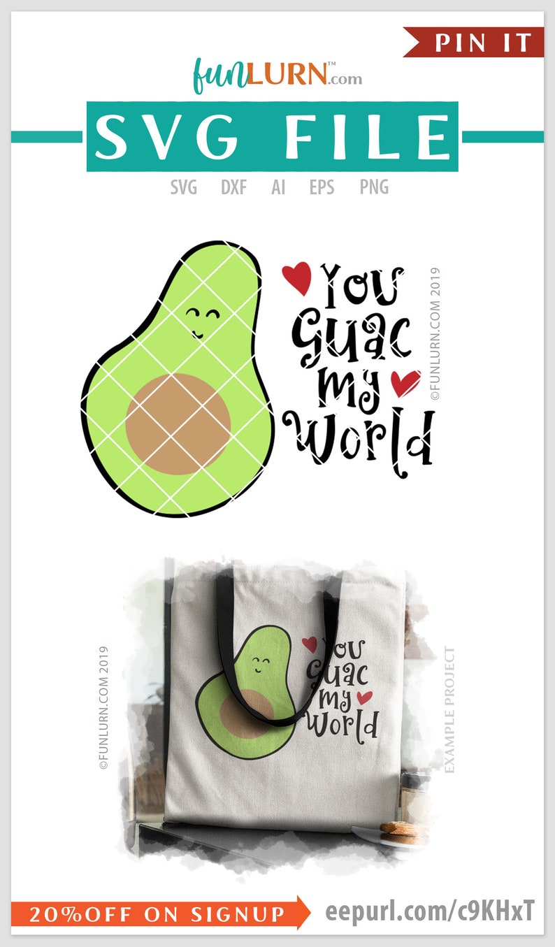 You Guac My World Svg Valentines Day Svg Valentine's Day - Etsy