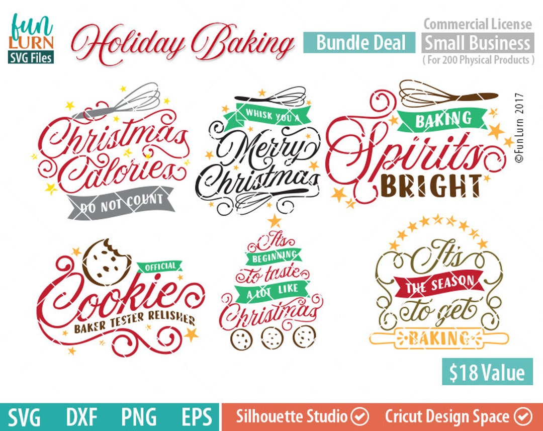 Holiday Baking Collection,baking Spirits Bright, Christmas Calories ...