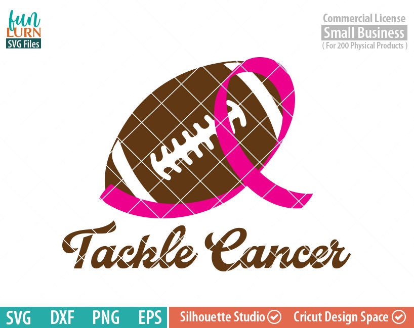 Tackle Cancer SVG Breast Cancer Awareness Support Ribbon | Etsy