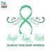 Traumatic Brain Injury Awareness SVG, Support, Heart, Ribbon, Green ...