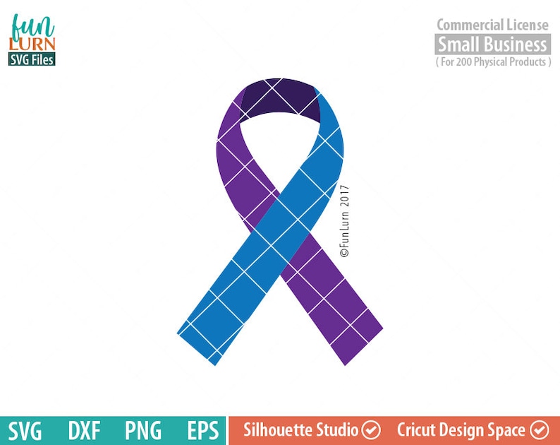 Suicide Awareness Ribbon, 3 Colors , Awareness Ribbon Svg, Suicide ...