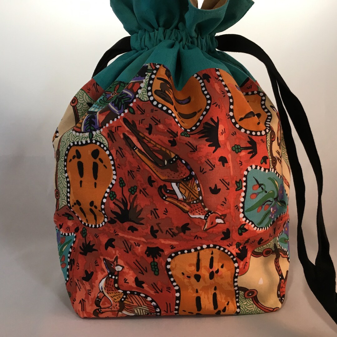 Custom Made Drawstring Bag, Knitting Bag, Knitting Drawstring Bag ...