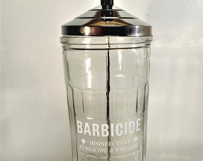 King's Research Barbicide Jar W Stainless Steel Top & Pull up Tray ...