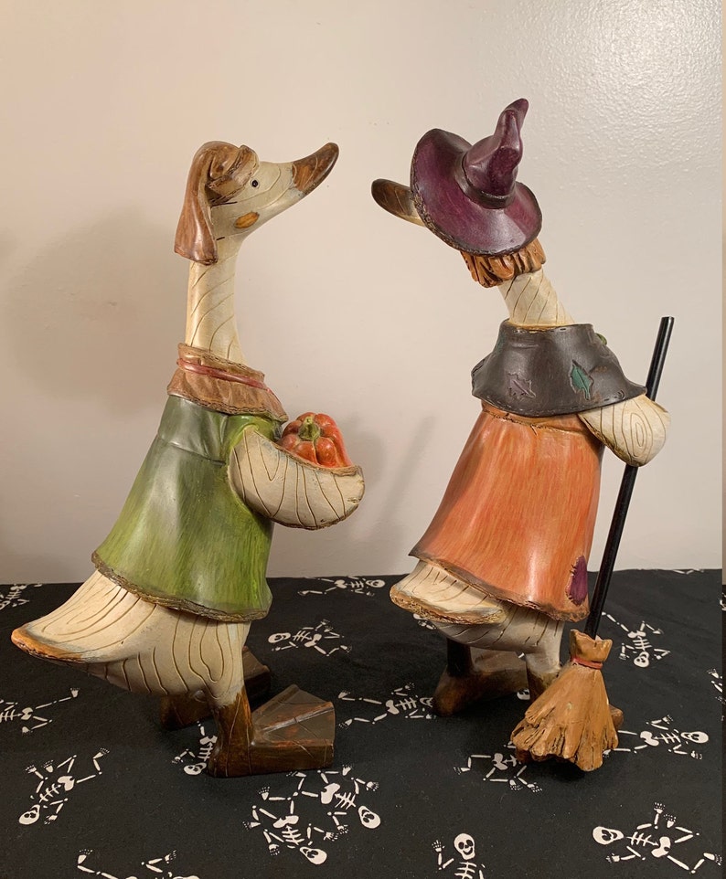 Tii Collections Resin Harvest 11 Ducks Set of Two Girl | Etsy