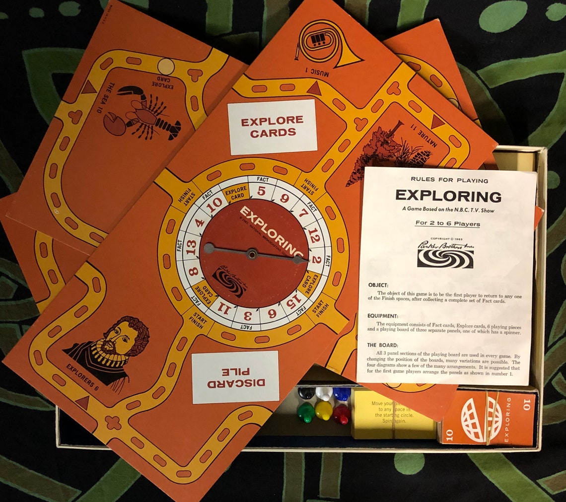Exploring Board Game Parker Brothers 1963 A Game Based on the | Etsy