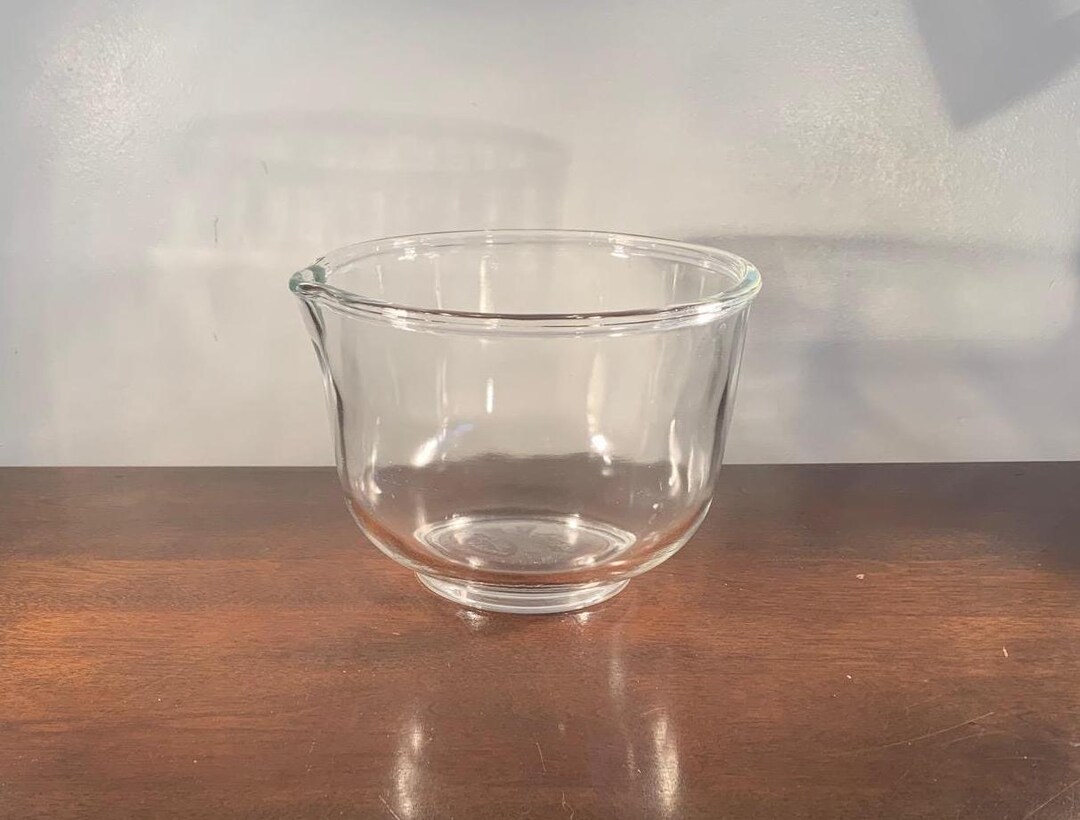 Vintage Clear Glass Fire King Sunbeam Small Mixing Bowl Kitchen Ware ...