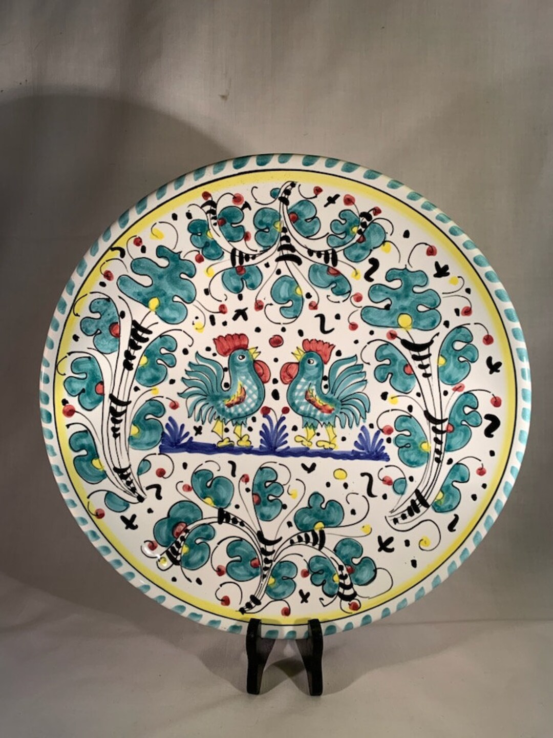 Large Ceramiche D' Arte Sambuco Large Wall Hanging Serving Dish Italy ...