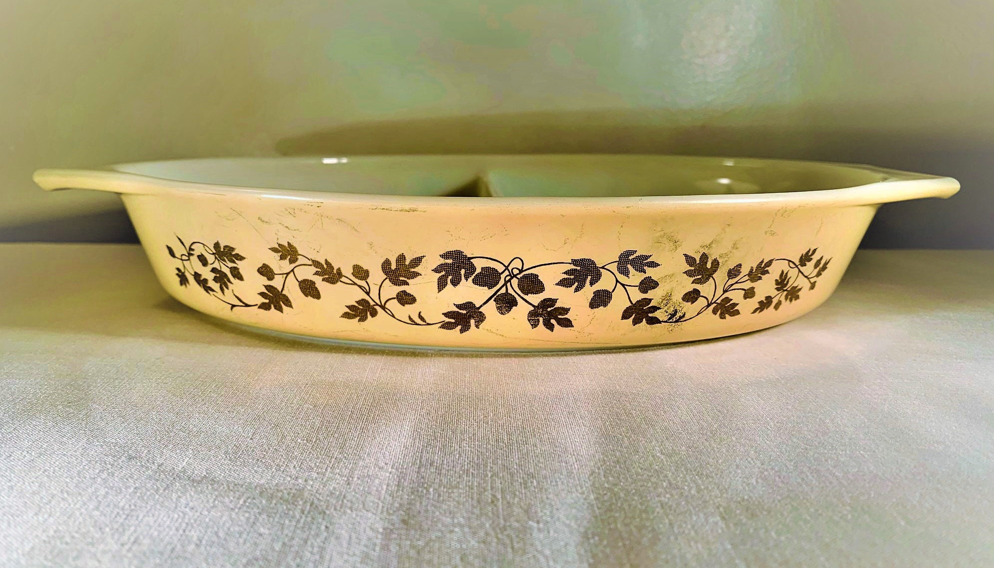 Vintage Pyrex Golden Leaves Acorn Promotional 1960's | Etsy