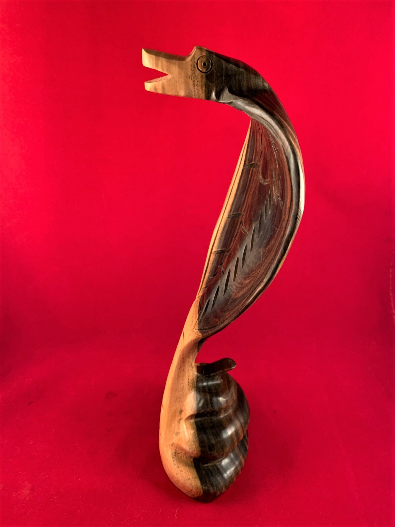 King Carved Wooden Cobra Statue Sculpture Vintage Cobra Snake - Etsy