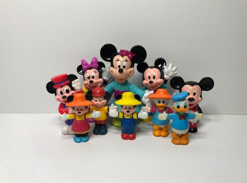 Vintage Disney PVC Toy Figures Set of 10 Mickey Mouse Minnie - Etsy