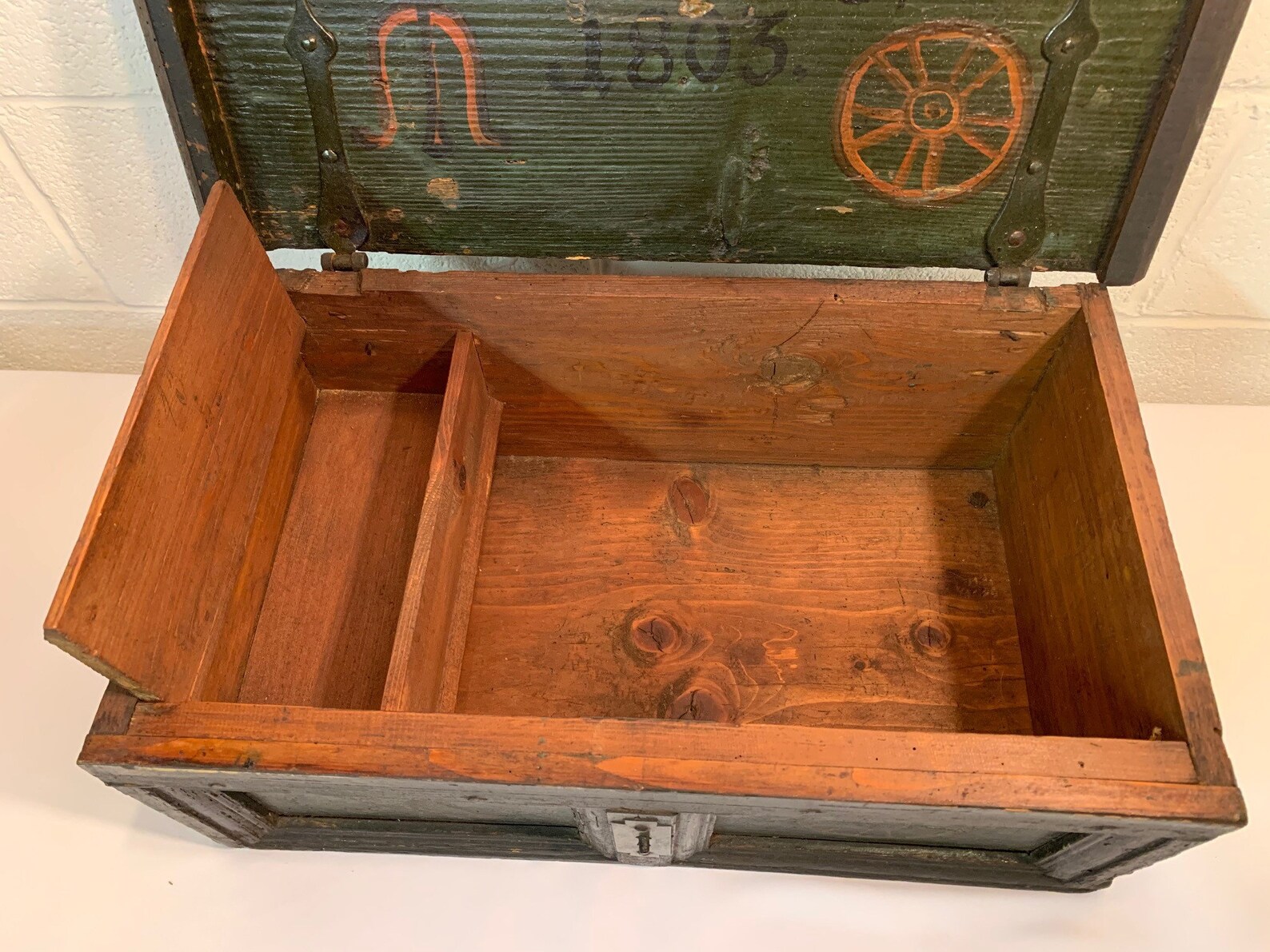 Antique German Hand Painted Wooden Strong Box Dated 1803 W - Etsy