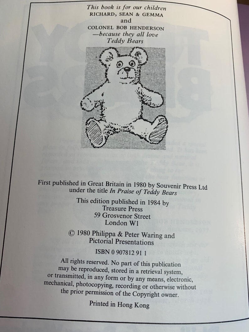 Teddy Bears by Philippa & Peter Waring Designed by Christopher - Etsy