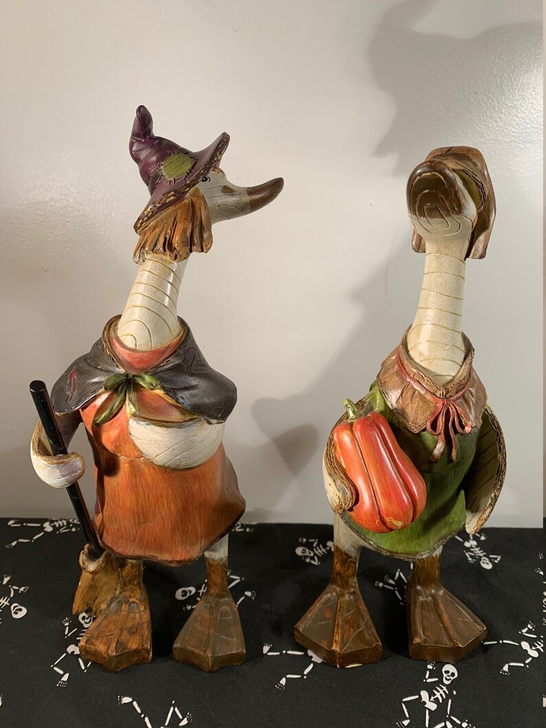 Tii Collections Resin Harvest 11 Ducks Set of Two Girl | Etsy