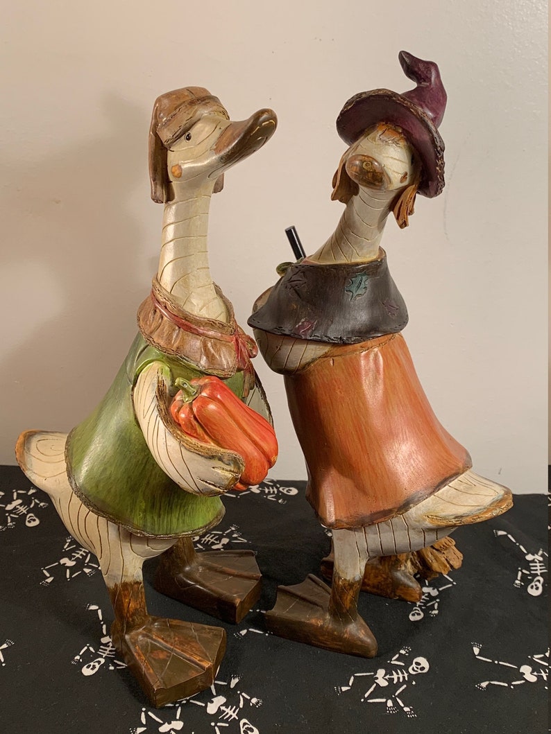 Tii Collections Resin Harvest 11 Ducks Set of Two Girl | Etsy