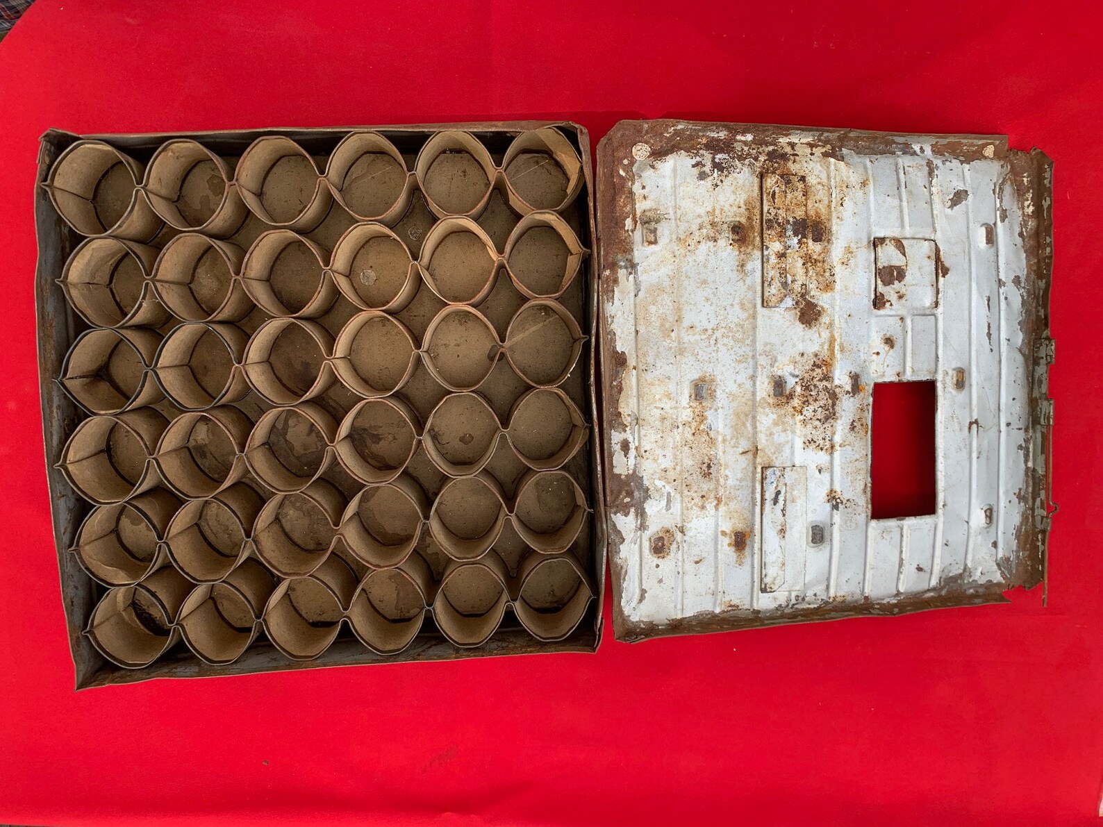 Antique Galvanized Egg Shipping/storage Container With Original Paper ...