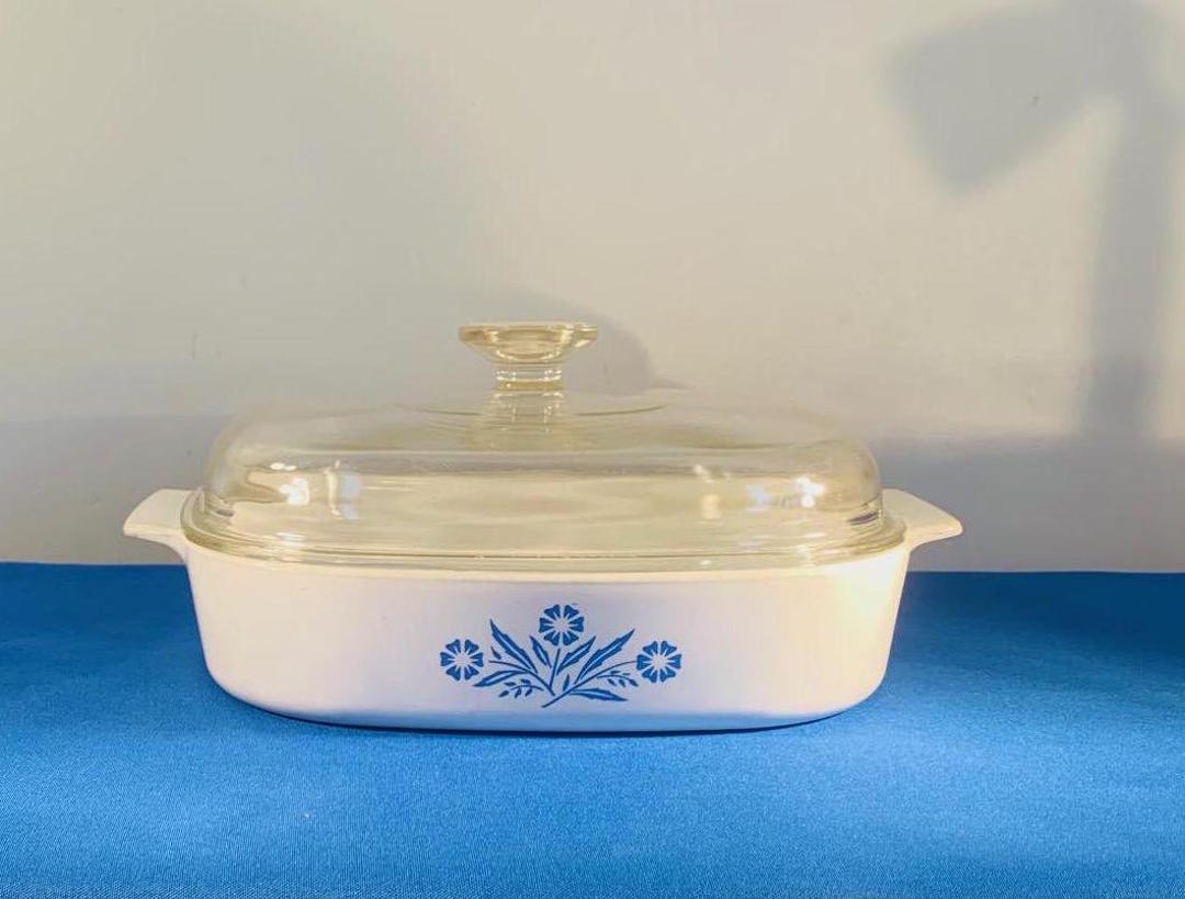 Vintage Corningware Blue Floral Design A-10-B Skillet With an A-12-C ...