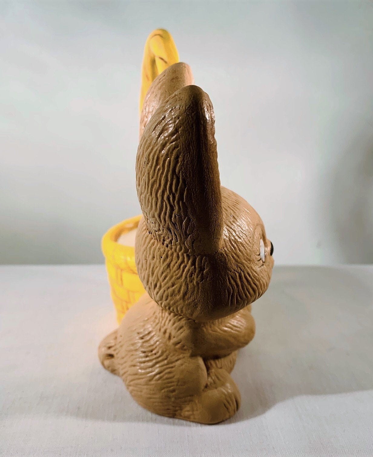 Vintage Ceramic Easter Bunny With Easter Basket Figurine Cute - Etsy