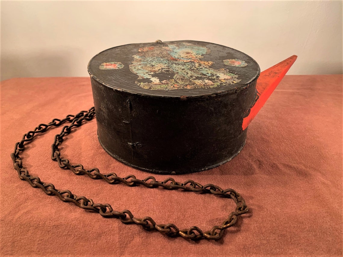 Metal Watering Can with Chain Link Strap and Decals of Vintage | Etsy