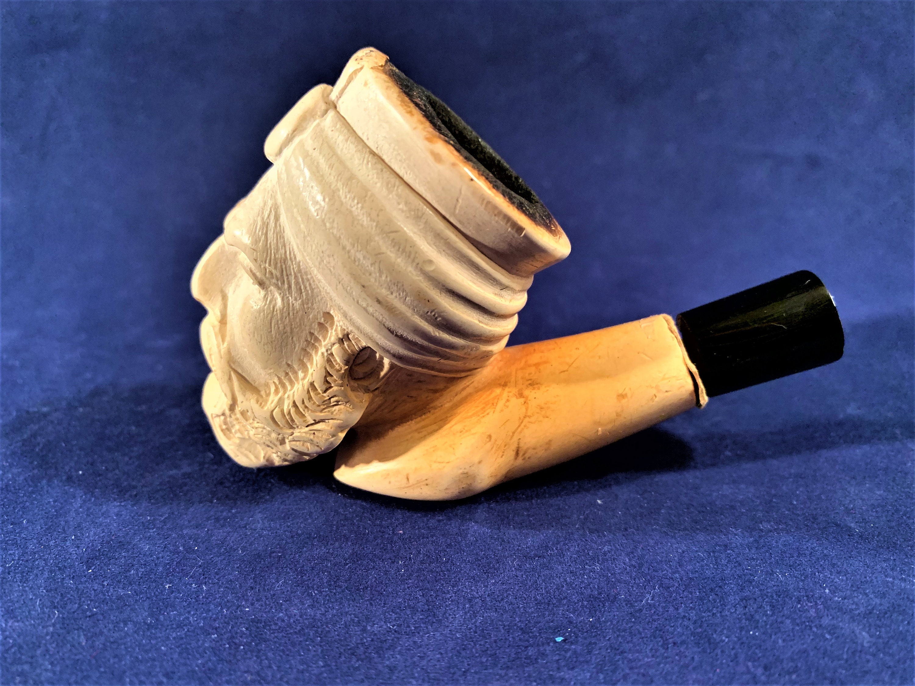 Antique Meerschaum Turkish Head Pipe With Turban Smoking Pipe - Etsy UK