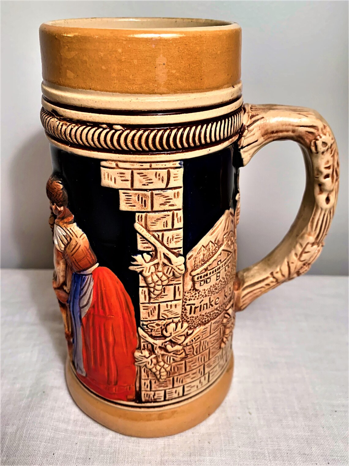 Vintage Original King Austria German Beer Tankard, Trinke Klar Zahle ...