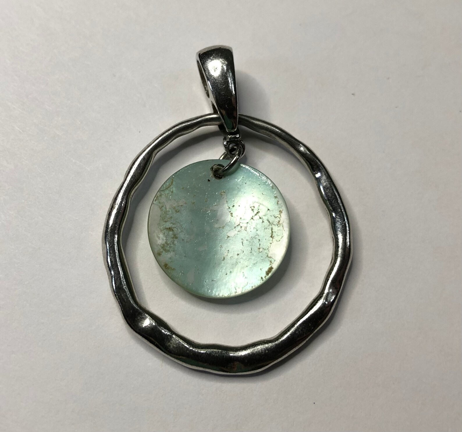 Set of Two Blue Vintage Pendants One Light Blue Circle - Etsy