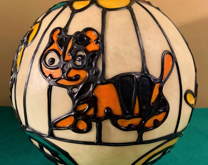 Vintage Fiberglass Circus Lamp Shade for Nursery, Lions and Tigers in ...