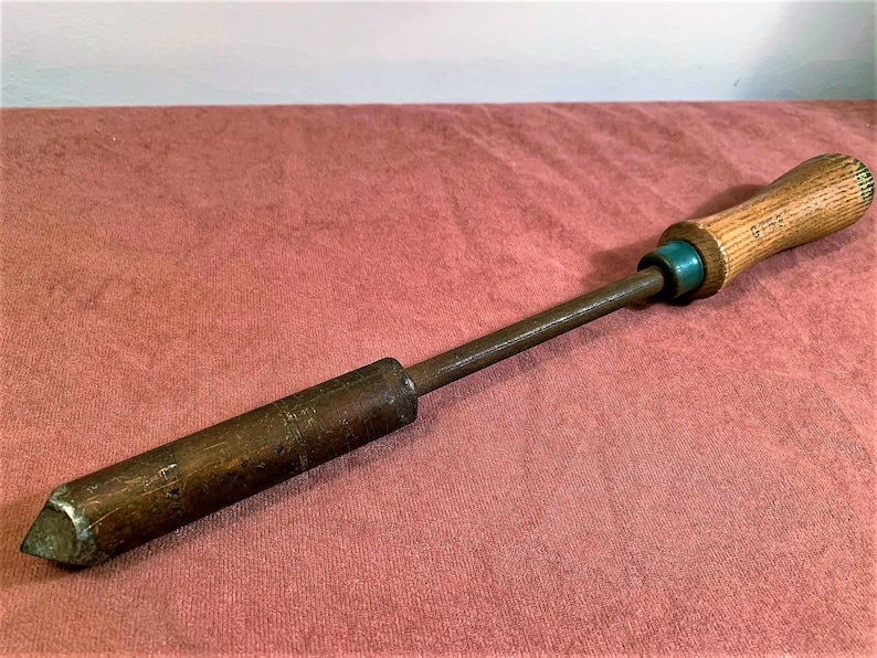 Vintage Soldering Iron W Wooden Handle Painted Green at Top - Etsy