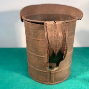 Vintage Handmade Tin Gill Measuring Cup With Handle - Etsy
