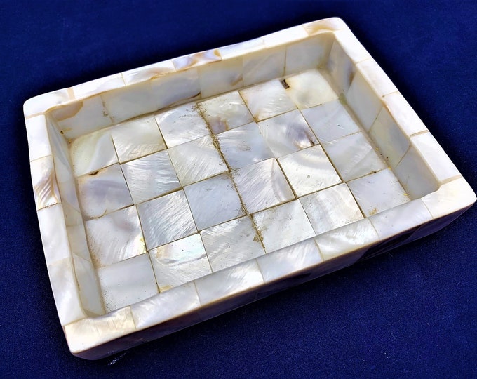 Mother of Pearl Soap Dish, Rectangular Sea Shell Soap Dish, Trinket ...
