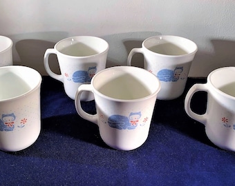 Vintage Corning Ware Corelle Symphony Tea Cups, Set of 6 Coffee Mugs ...