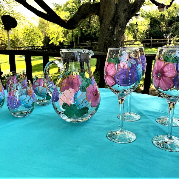 Spring Wine Glasses - Etsy