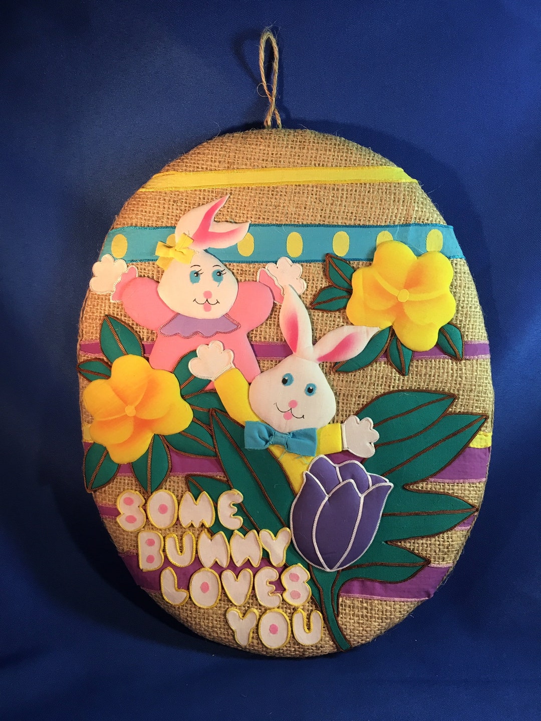 Some Bunny Loves You Easter Wall Hanging - Two Bunnies in Easter ...