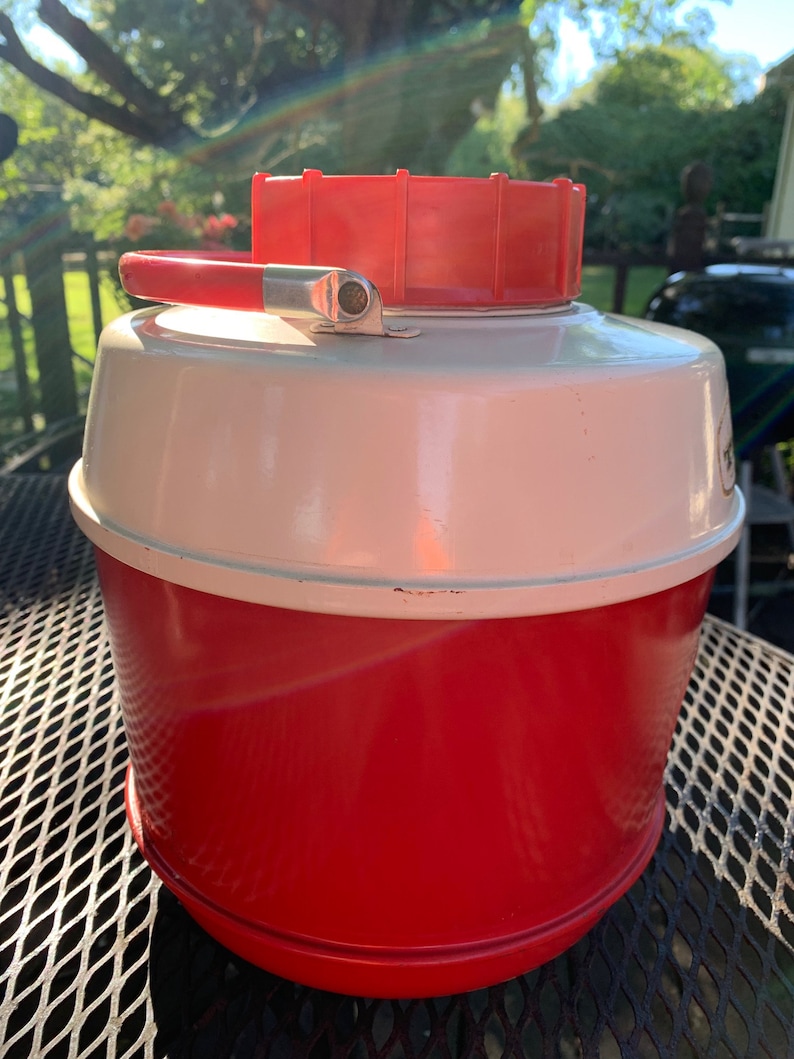 Vintage Poloron Thermex Aluminum Picnic Water Cooler Thermos One Gallon ...
