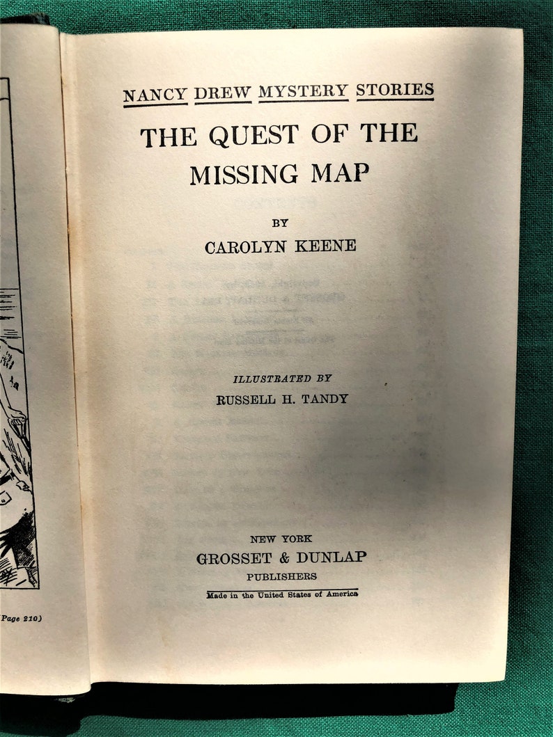 The Quest of the Missing Map Nancy Drew Mystery Stories by Carolyn ...