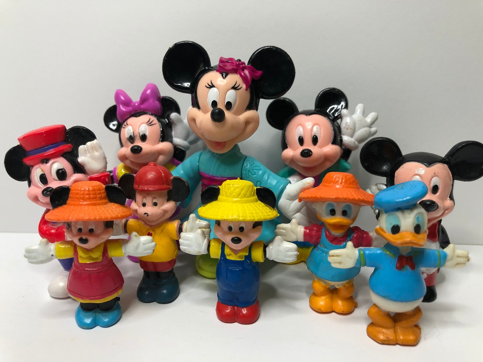 Vintage Disney PVC Toy Figures Set of 10 Mickey Mouse Minnie - Etsy