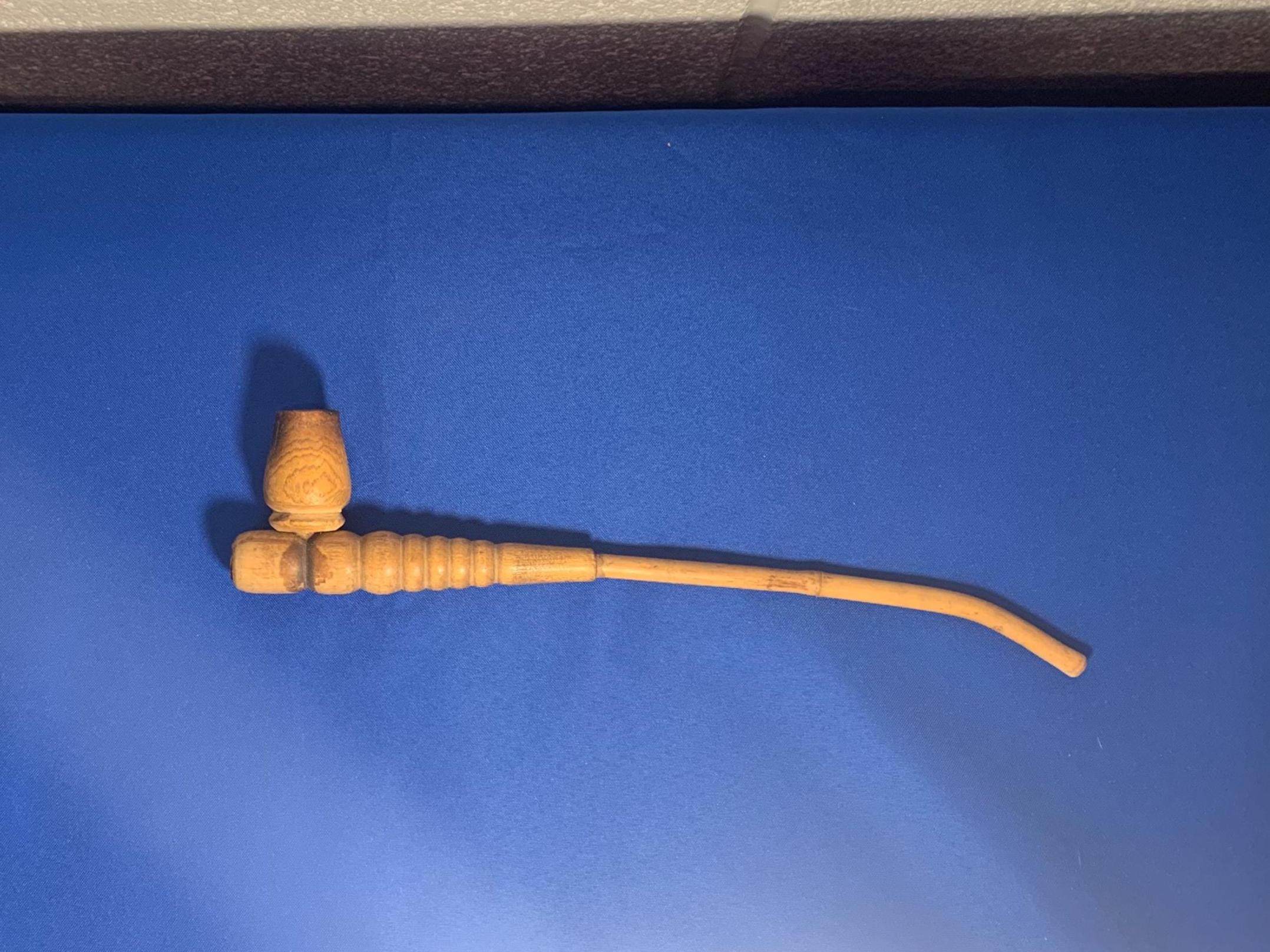 Wooden Long Stemmed Pipe With Bamboo Stem, Vintage Pipe, Gandolf Pipe ...