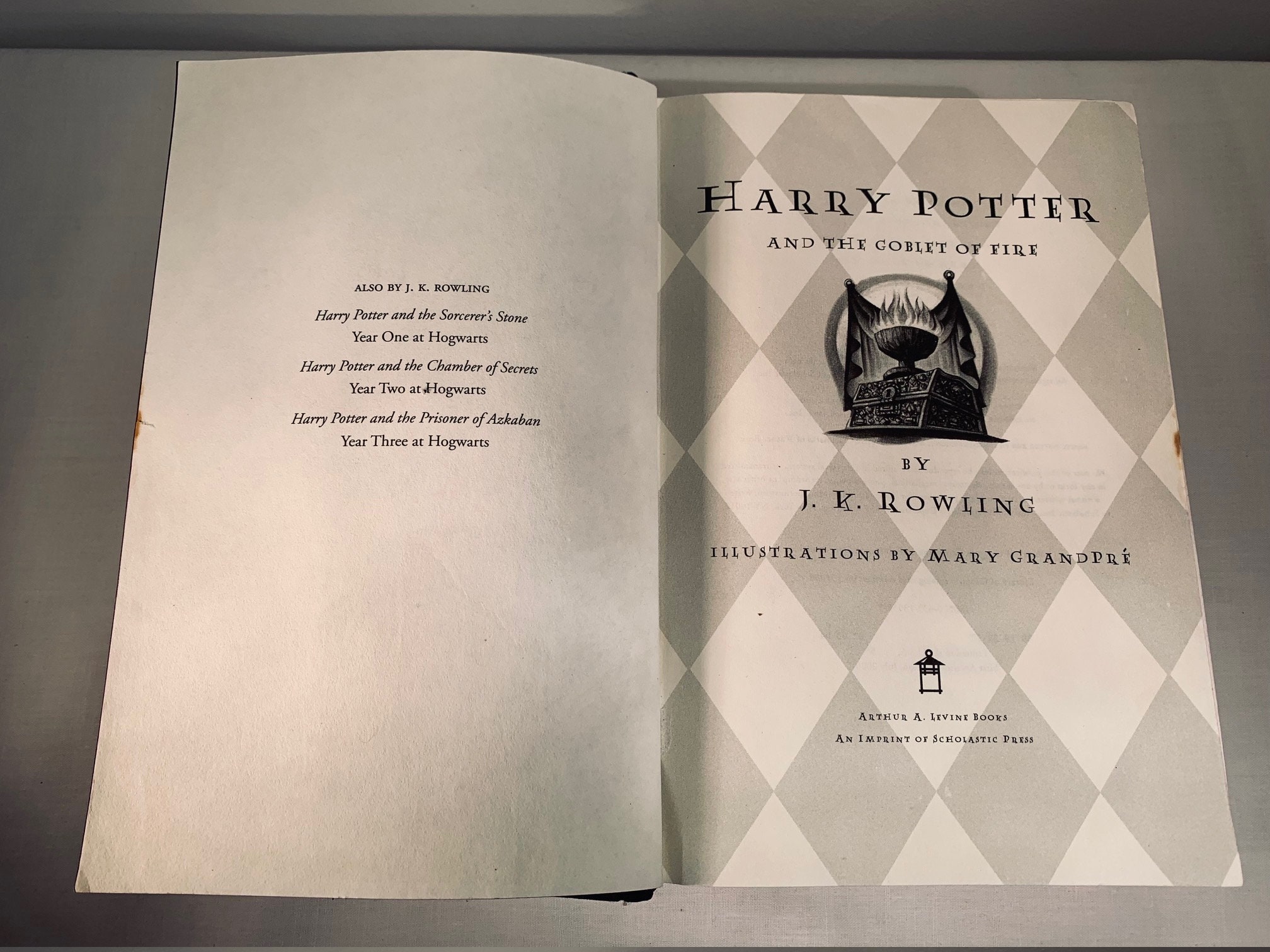 Harry Potter and the Goblet of Fire 2000 1st American Edition by J. K ...