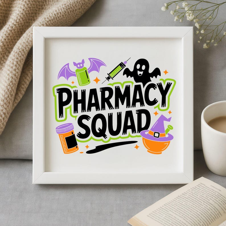 Halloween Pharmacy Squad SVG – Funny Pharmacy Halloween Shirt Design ...
