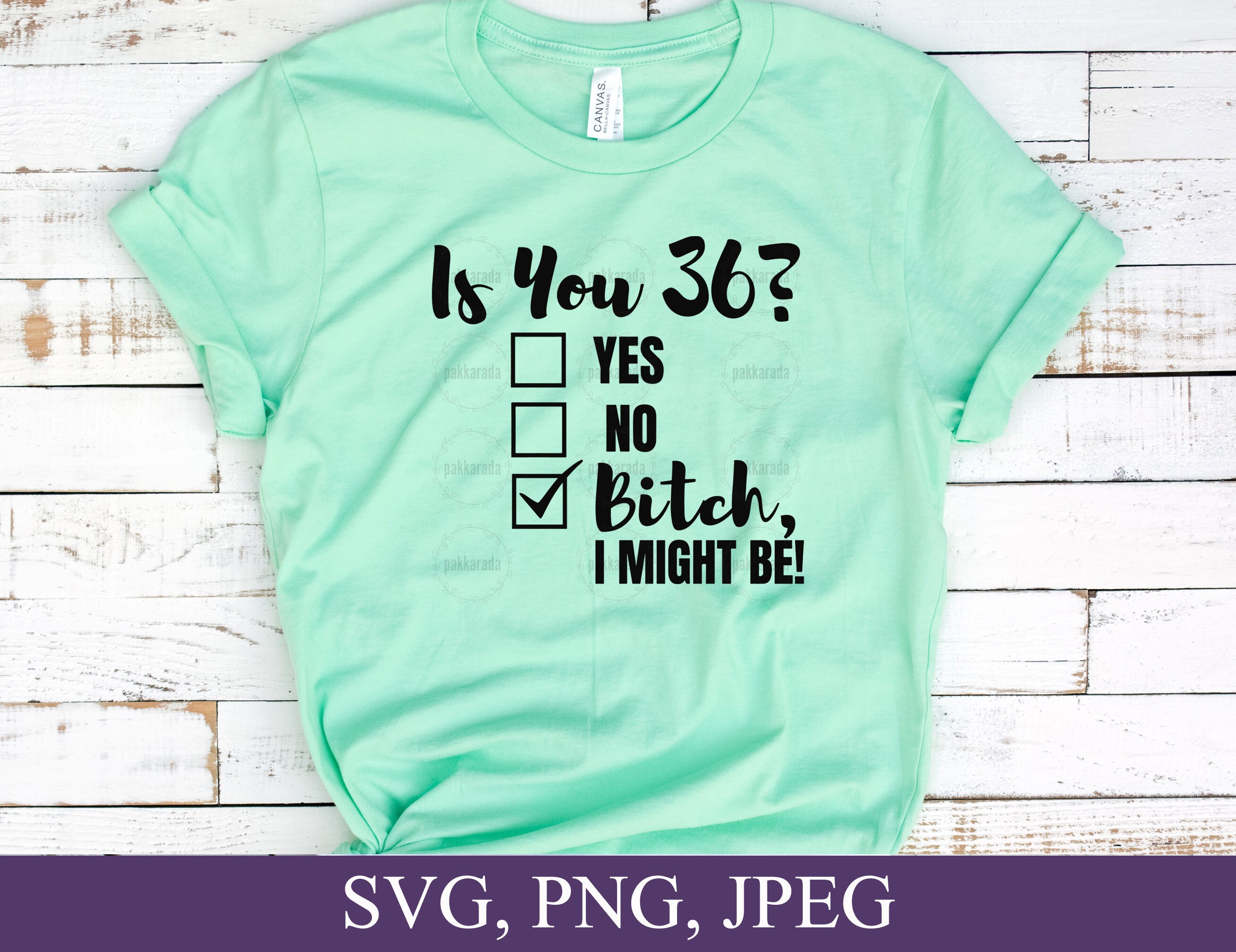 Funny 36th Birthday Svg, is You 36? Bitch I Might Be Svg, Sassy 36th ...