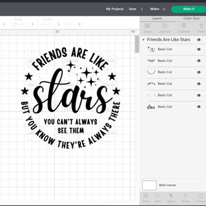 Friend Svg, Friends Are Like Stars You Can't Always See Them but You ...