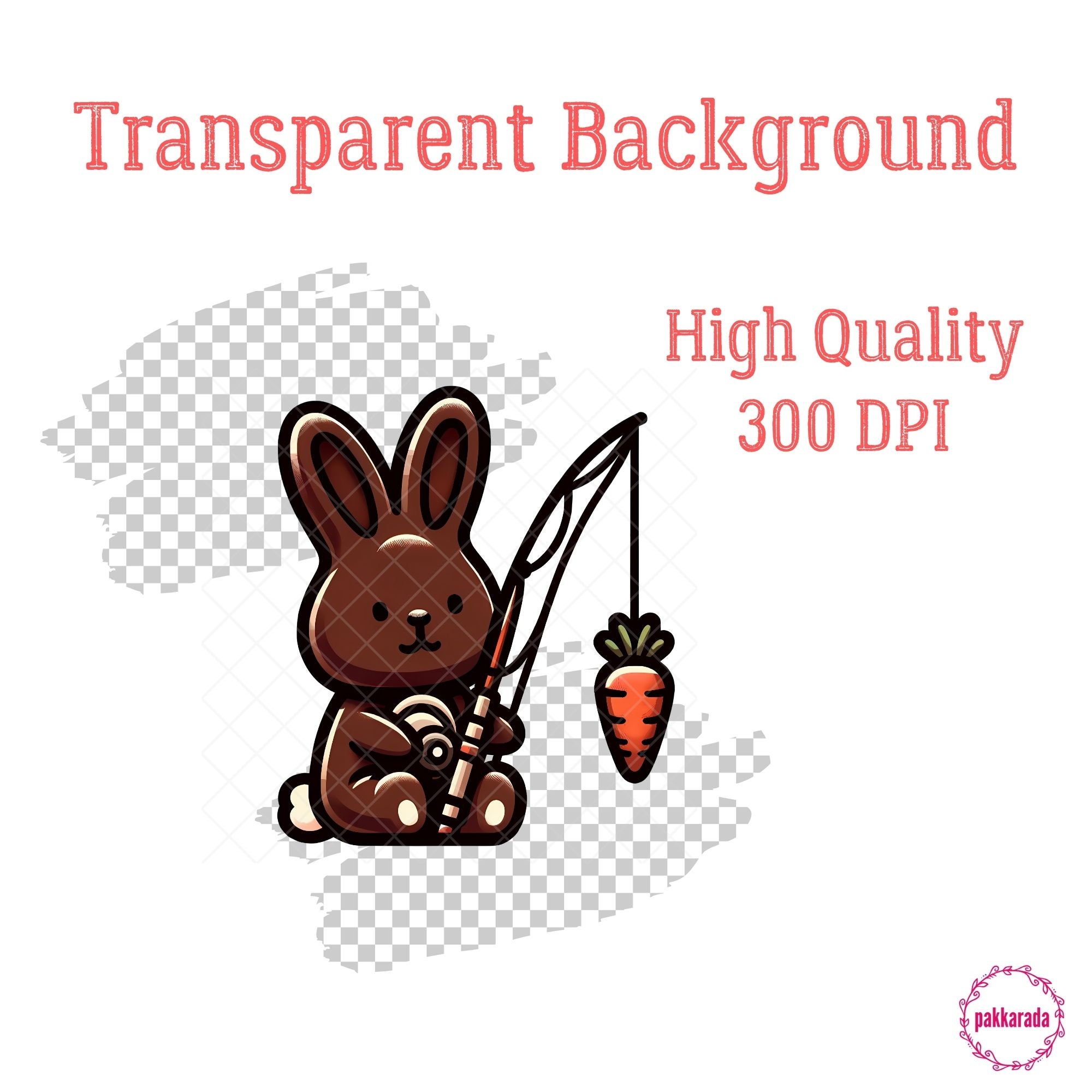 Easter Chocolate Bunny Clipart - Cute Springtime Illustrations, 25 PNG ...