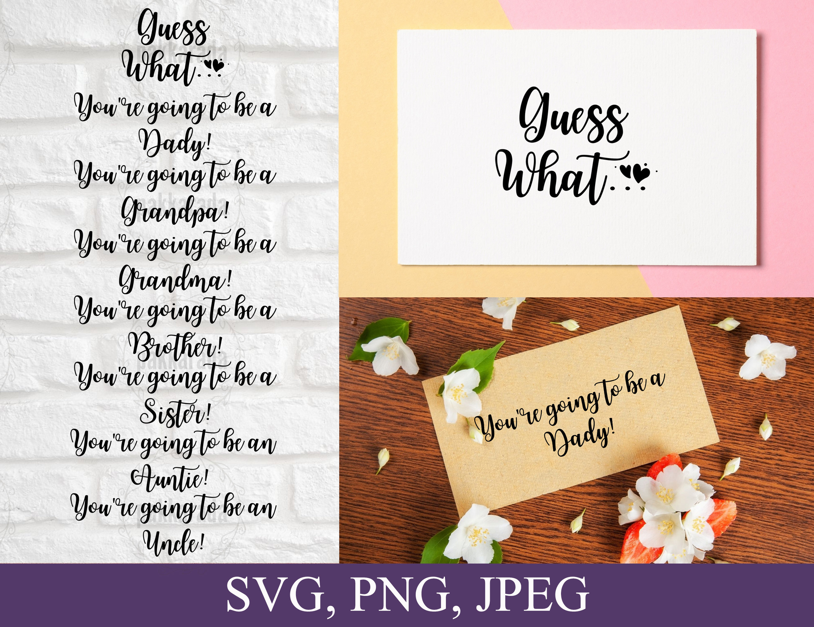 Guess What Svg Pregnancy Announcement Svg New Baby Svg - Etsy