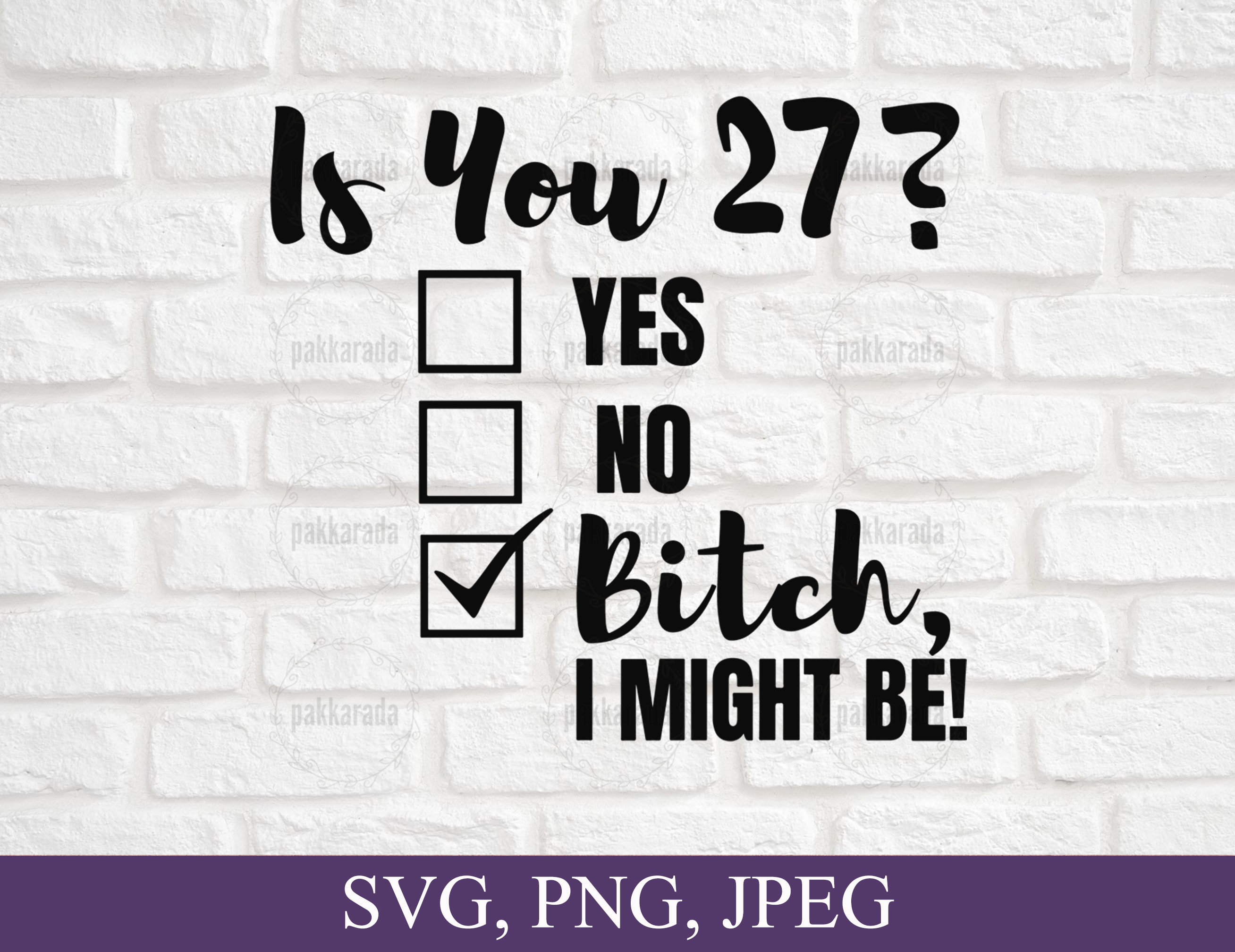 Funny 27th Birthday Svg is You 27 Bitch I Might Be Svg - Etsy